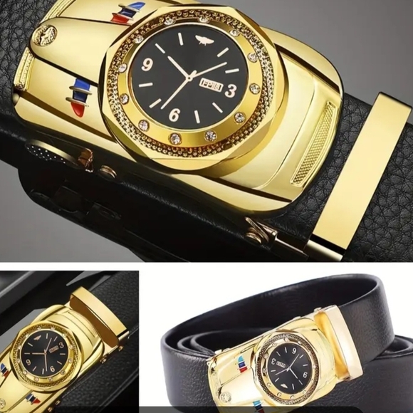 Other | Luxury Gold Watch And Belt Set | Poshmark